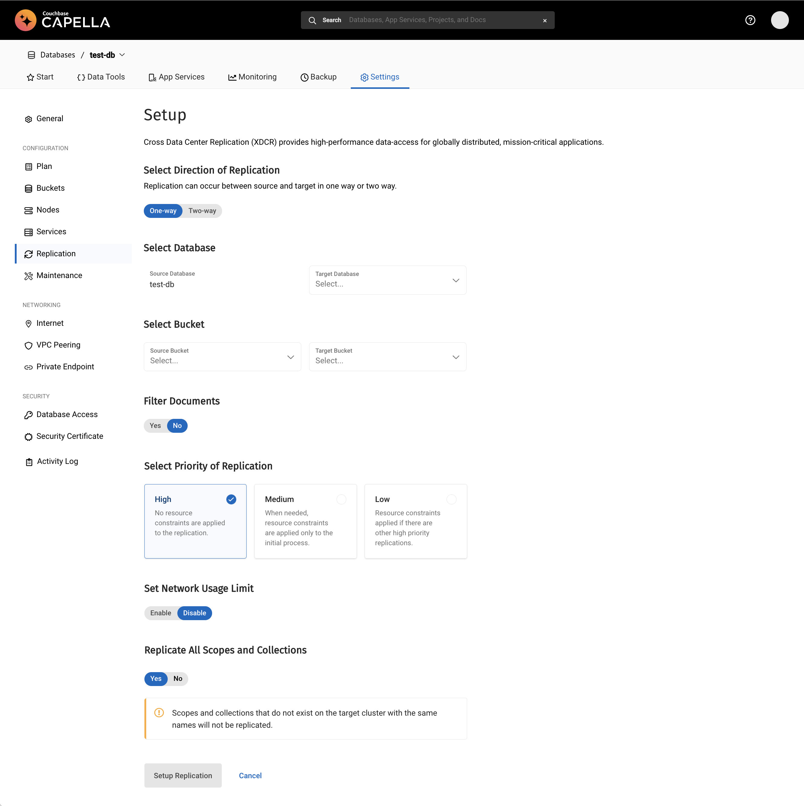 Manage Replications | Couchbase Docs